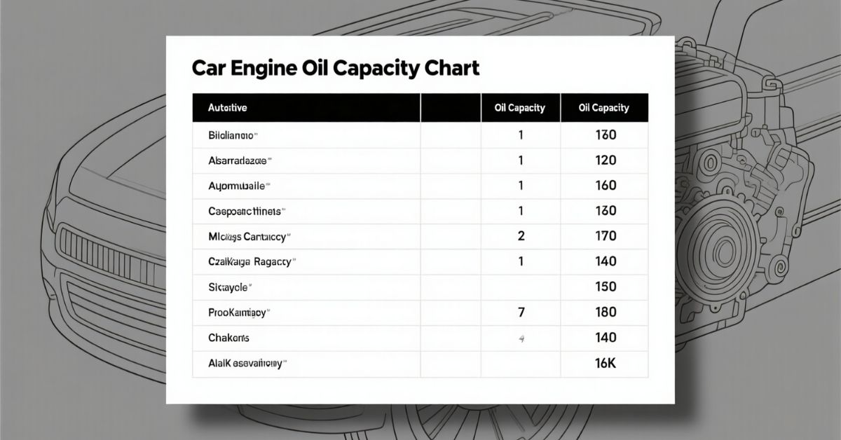 Car Oil Capacity Chart: Save Time, Avoid Overfill – Techyengineoil
